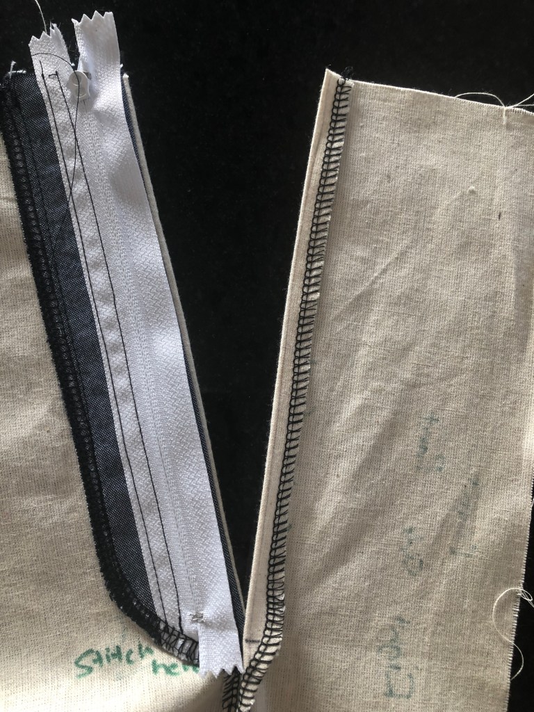 my favourite fly zip insertion method – following a pattern